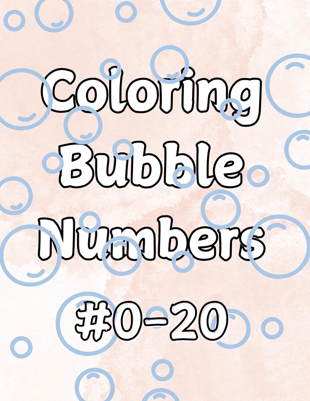 Bubble Number Coloring Page, Learn and Color, Toddler Learning ...