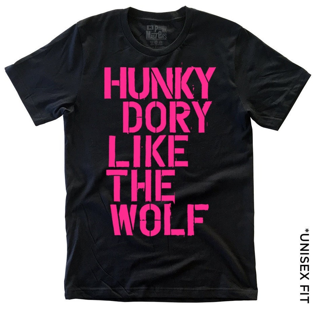 Hunky Dory Like the Wolf, CLASSIC 100 Percent Cotton T-shirt, Black ...