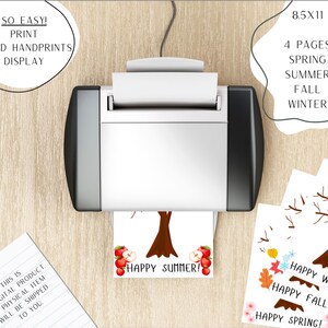 Four Seasons Handprint and Fingerprint Keepsake Printable, Preschool ...