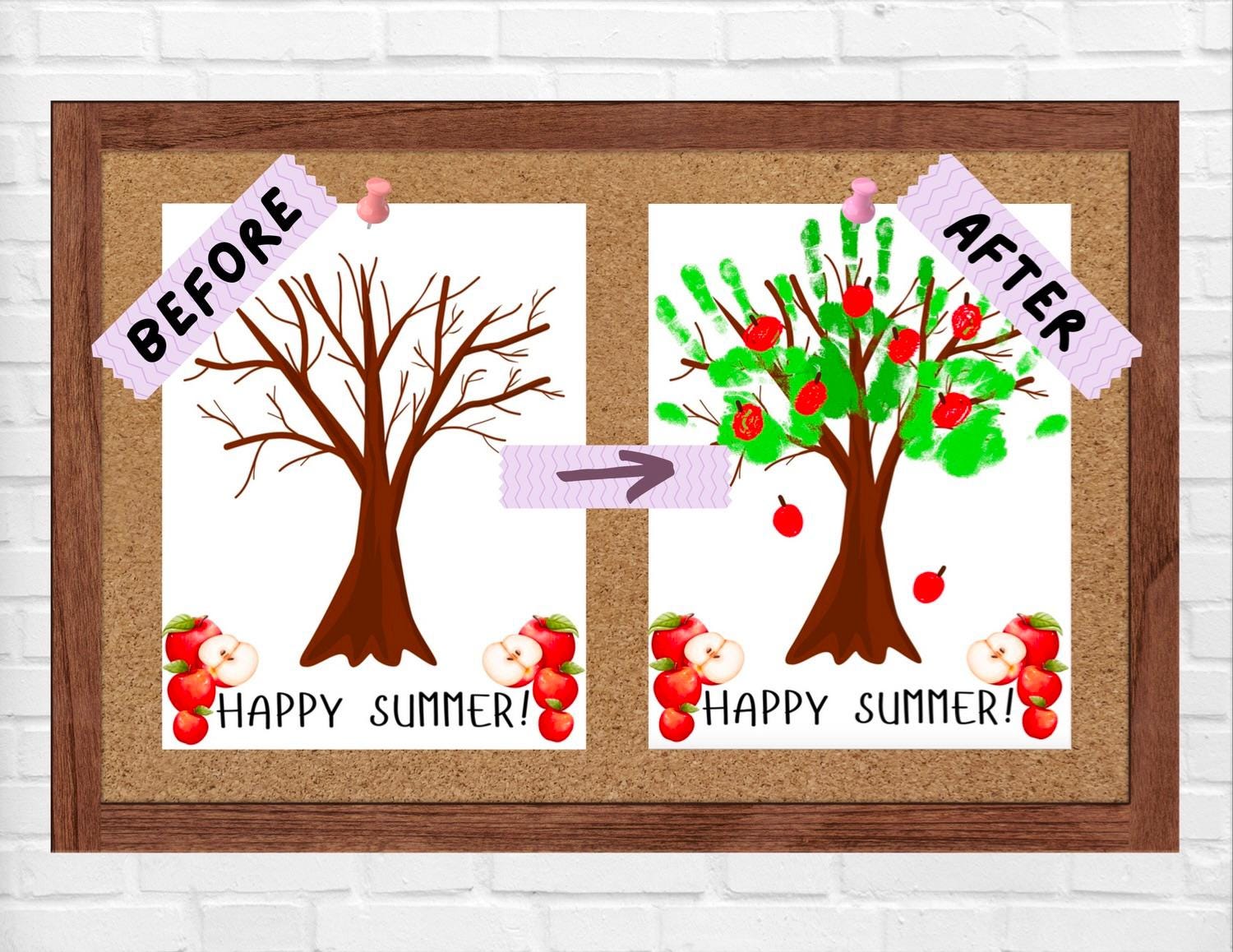 Four Seasons Handprint and Fingerprint Keepsake Printable, Preschool ...