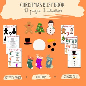 Christmas Activity Bundle for Kids - Personalized Festive Busy Book ...