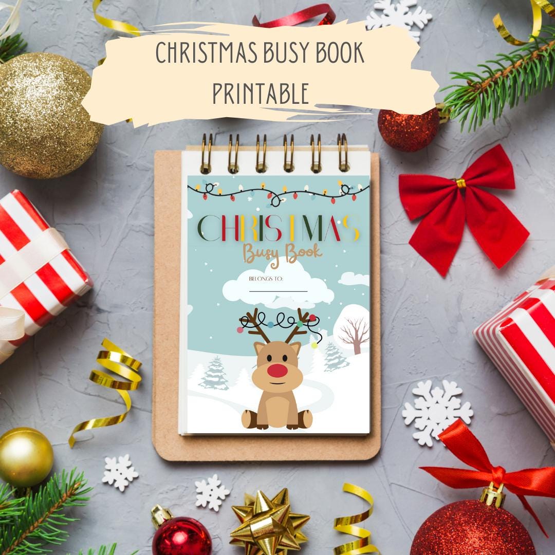 Christmas Activity Bundle for Kids - Personalized Festive Busy Book ...