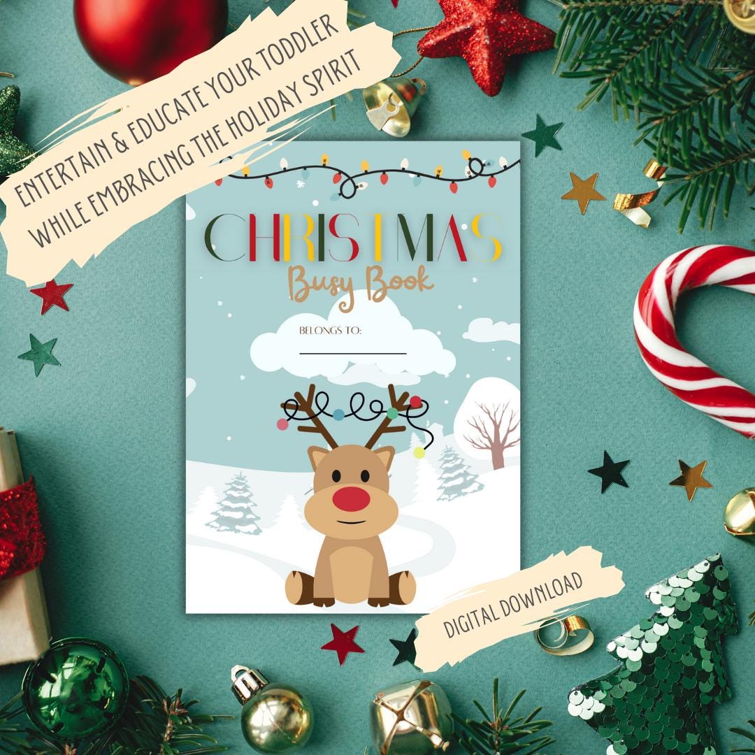 Christmas Activity Bundle for Kids - Personalized Festive Busy Book ...