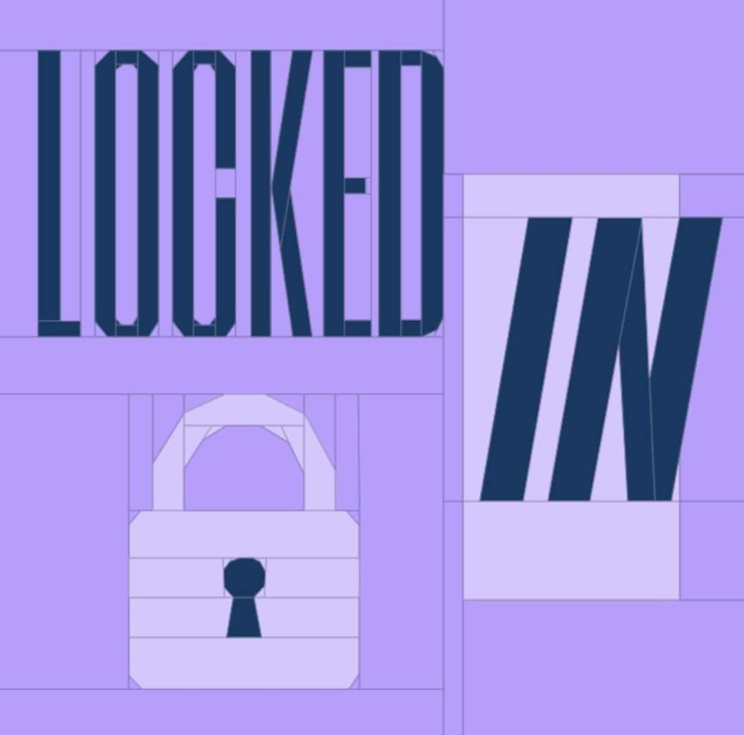 Locked in Quilt Block Pattern | Modern FPP Design (digital Download) - Etsy