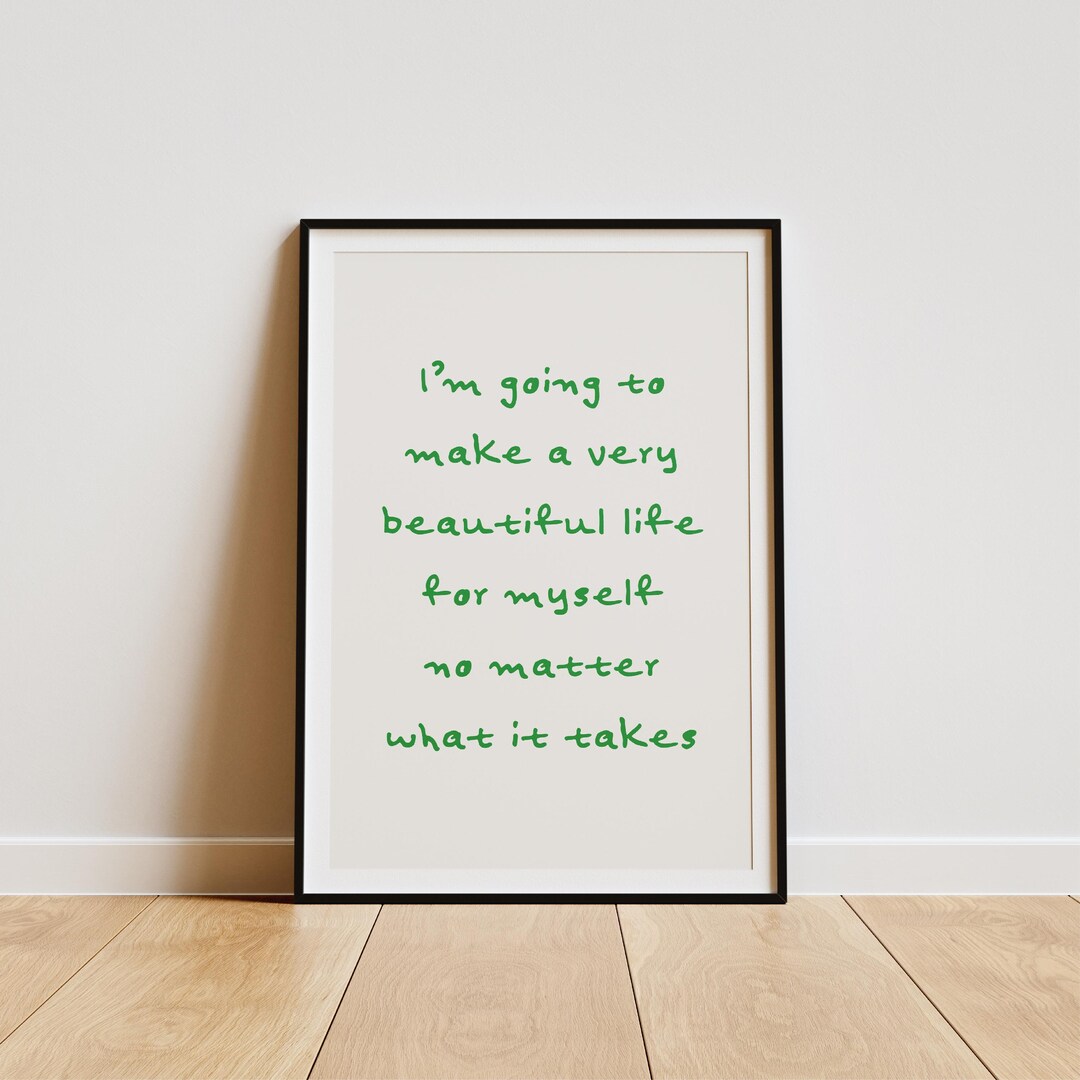 A Beautiful Life Quote Print | Printable Wall Art | Room Decor ...