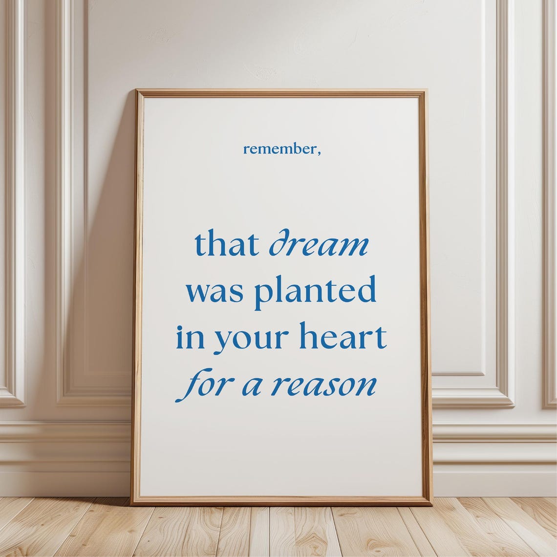That Dream Was Planted in Your Heart for a Reason Print Inspirational ...