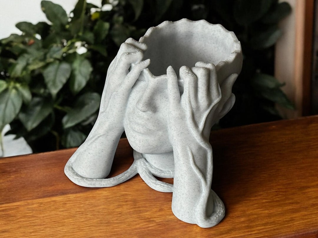 Vine Goddess Bust Planter, Woman Flower Pot Sculpture, Indoor Plants ...