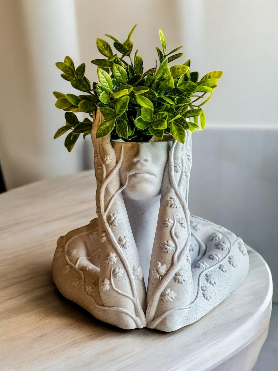 Ivy Goddess Head Planter, Woman Bust Flower Pot, Indoor, Outdoor Plants ...