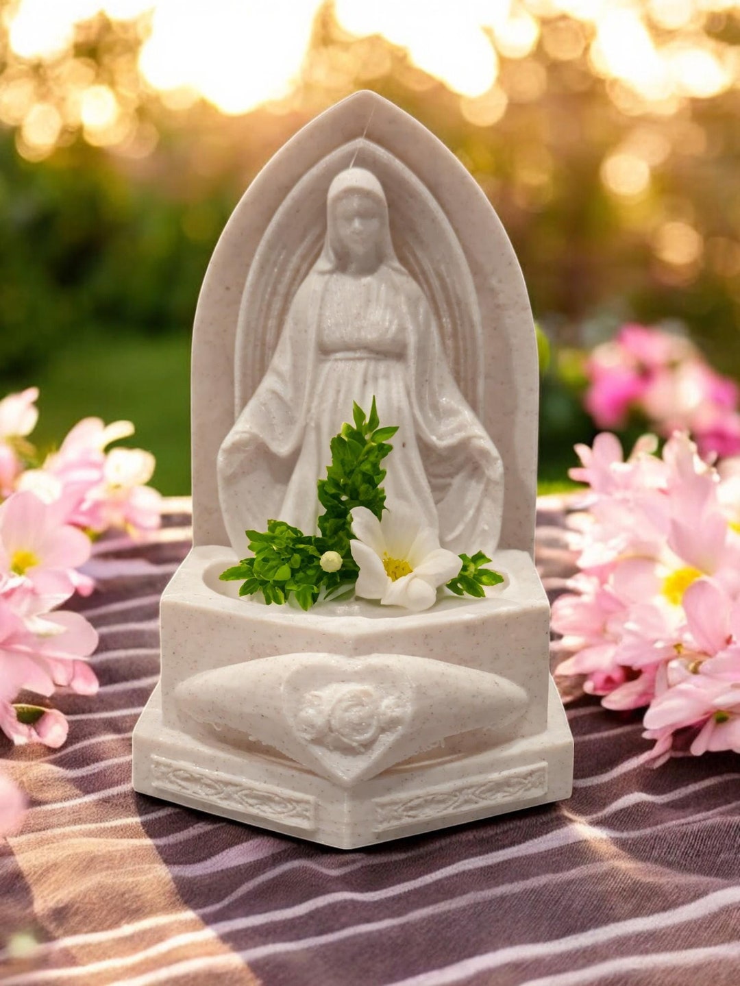 Virgin Mary Heart Planter, Church Flower Pot, Virgencita Vase, Lady ...