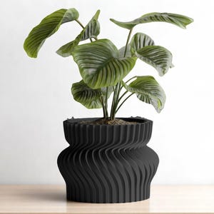 Boho Twist Modern Planter, Wavy Minimalist Design, Indoor, Outdoor ...