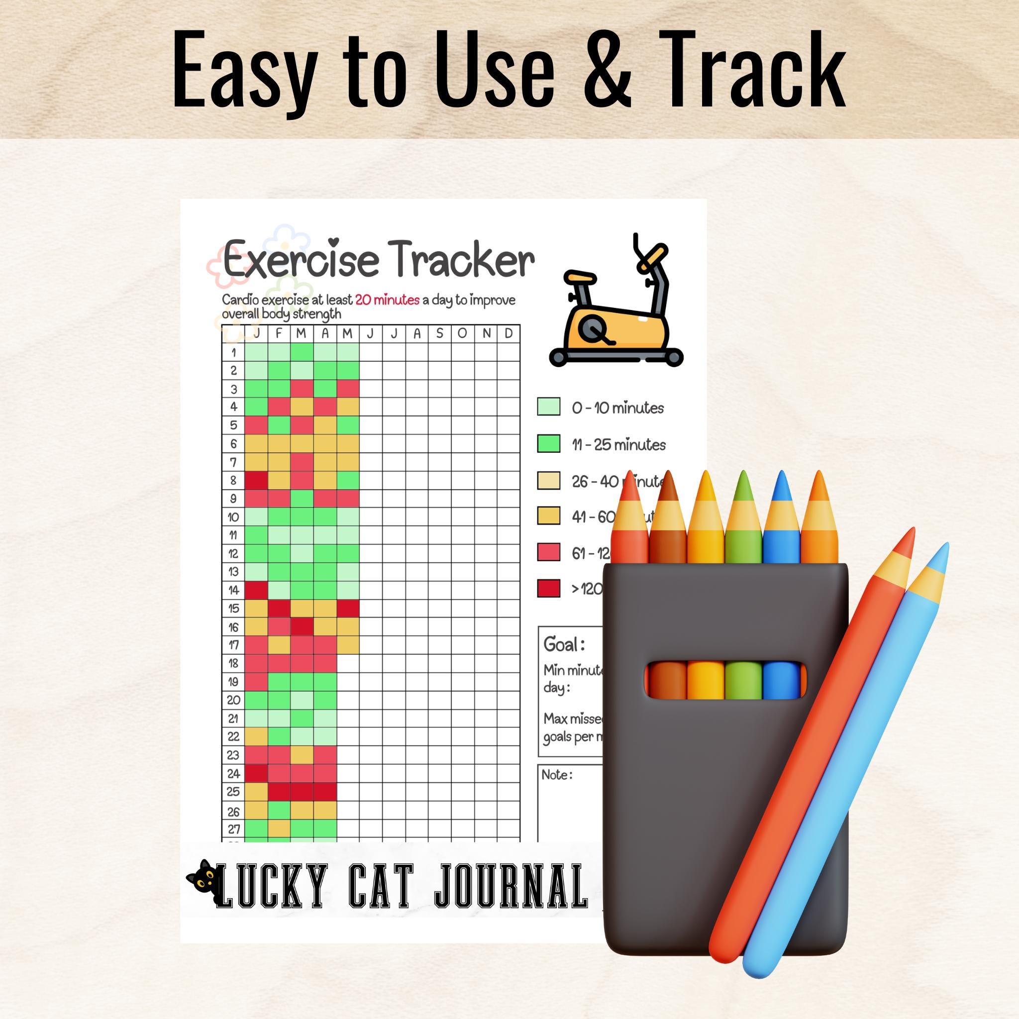 Exercise Tracker, Exercise Time Tracker, Cardio Tracker, Workout ...