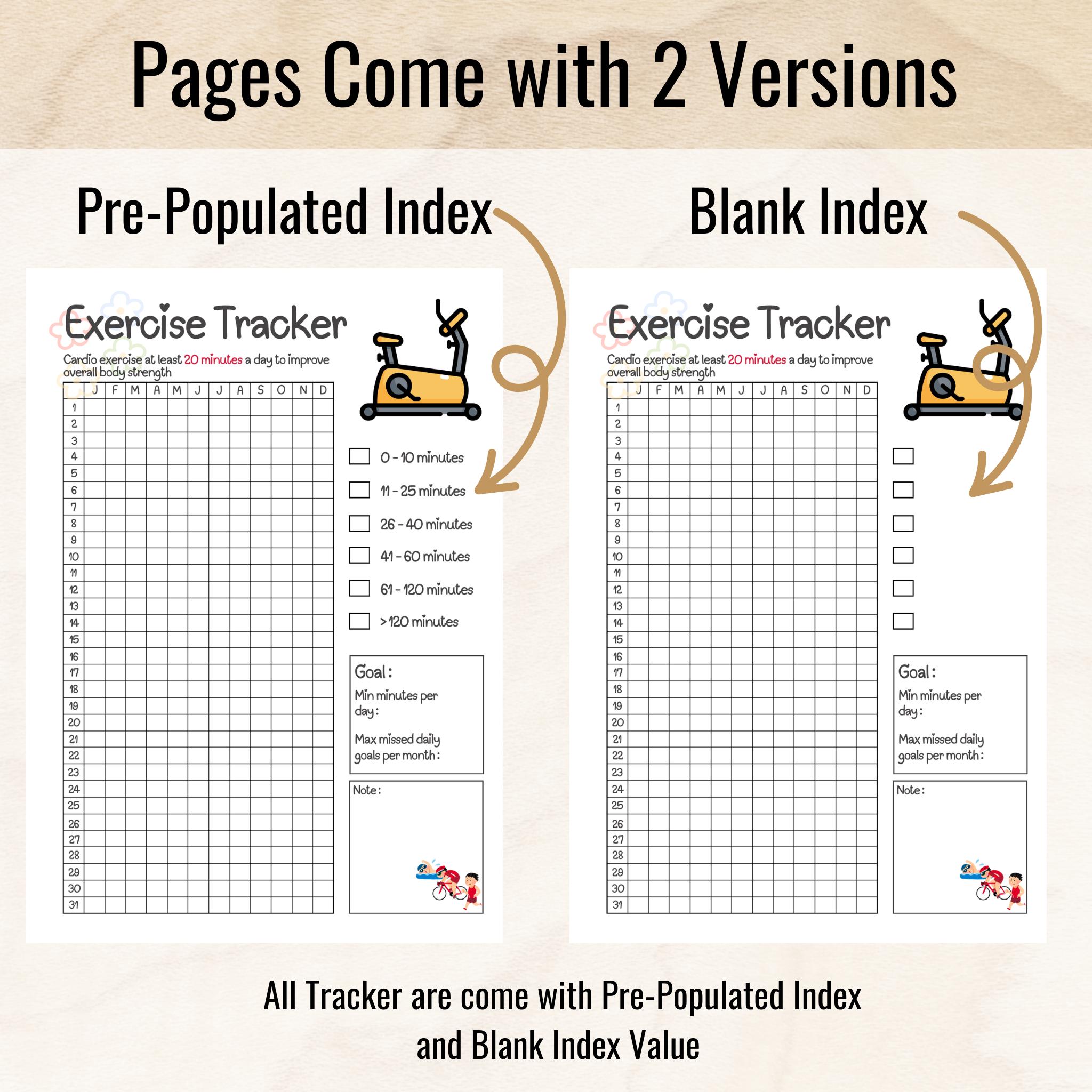 Exercise Tracker, Exercise Time Tracker, Cardio Tracker, Workout ...