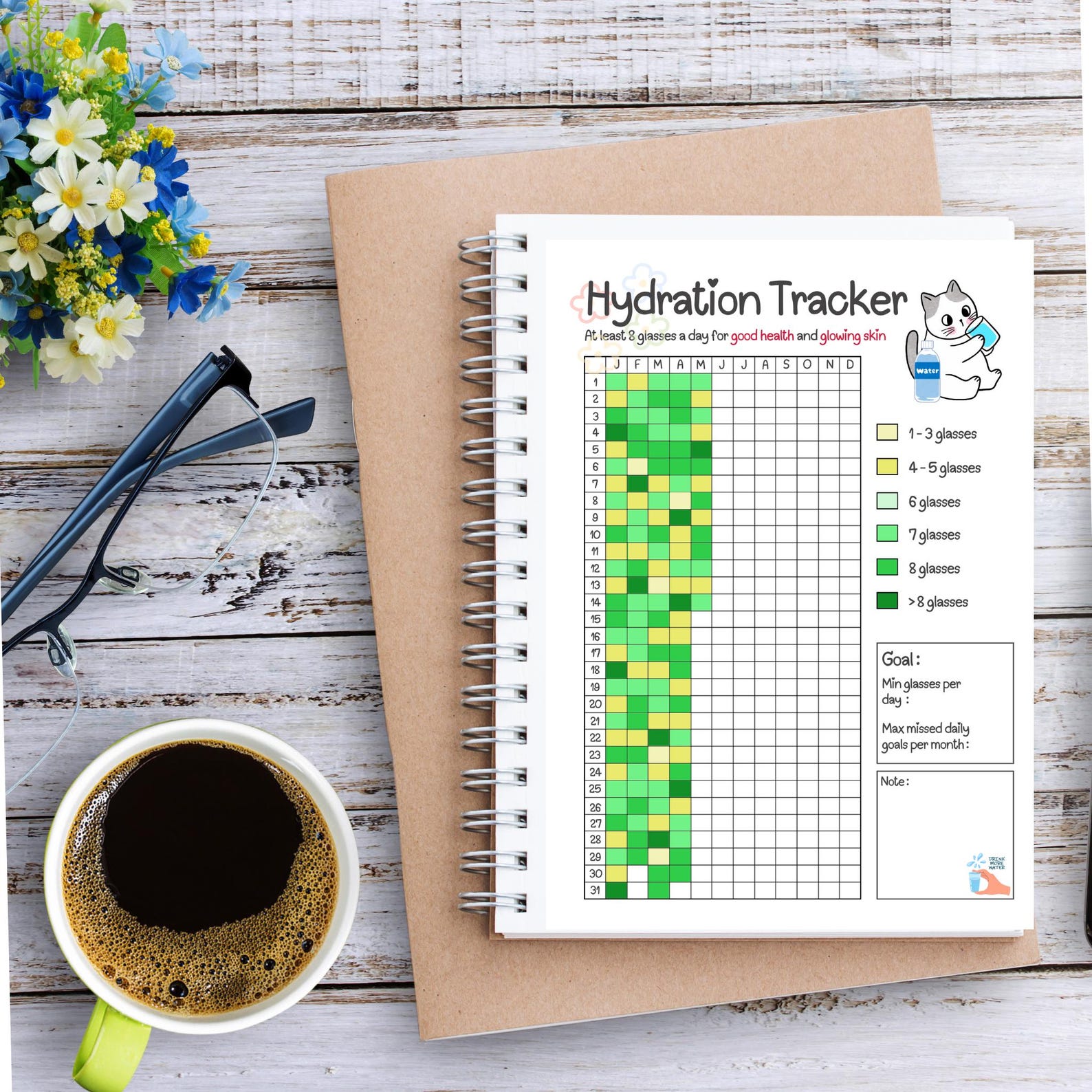 Hydration Tracker, Track Your Water Intake, Daily Water Tracker ...