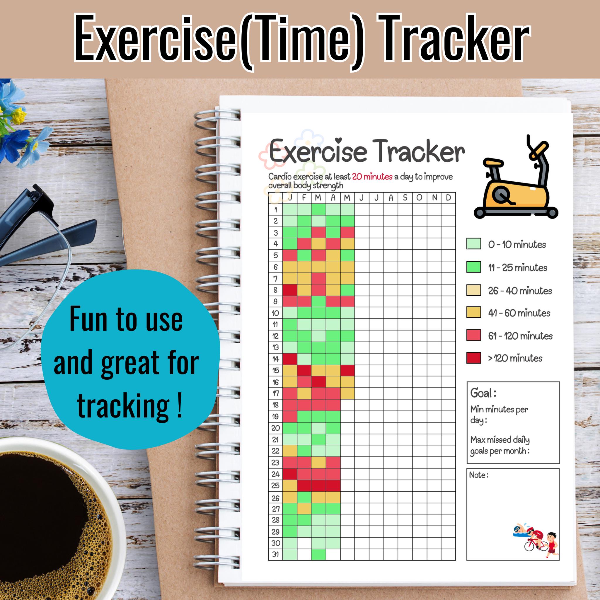 Exercise Tracker, Exercise Time Tracker, Cardio Tracker, Workout ...
