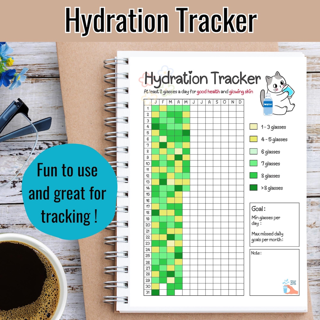 Hydration Tracker, Track Your Water Intake, Daily Water Tracker ...