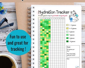 Daily Water Intake Tracker - Etsy