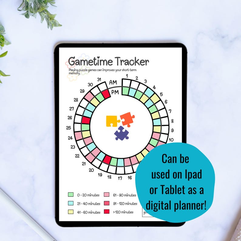 Monthly Gametime Tracker: Printable Game Time Log (PDF) - Etsy