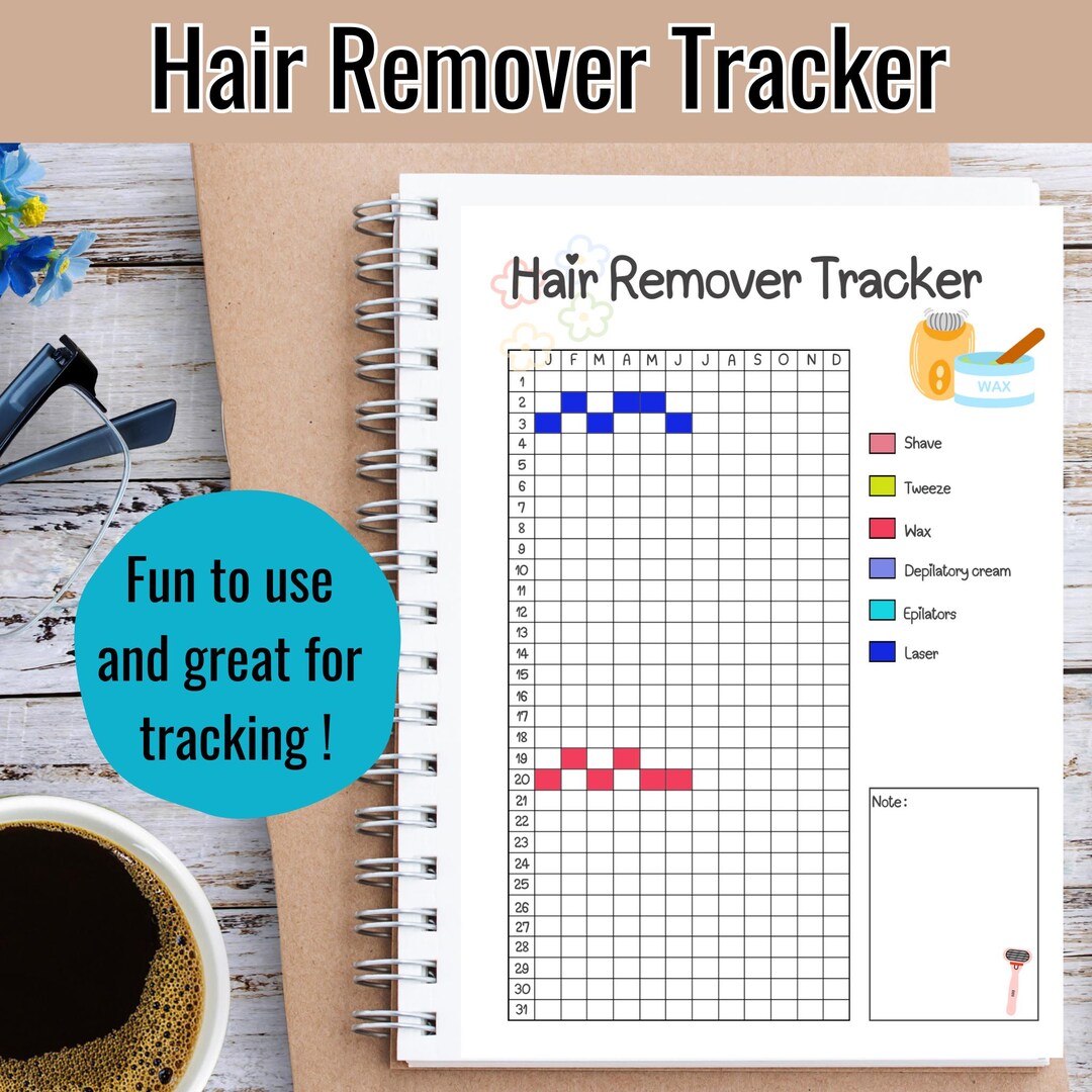 Hair Remover Tracker, Hair Removal Log, Skin Care Tracker, Smooth Skin ...
