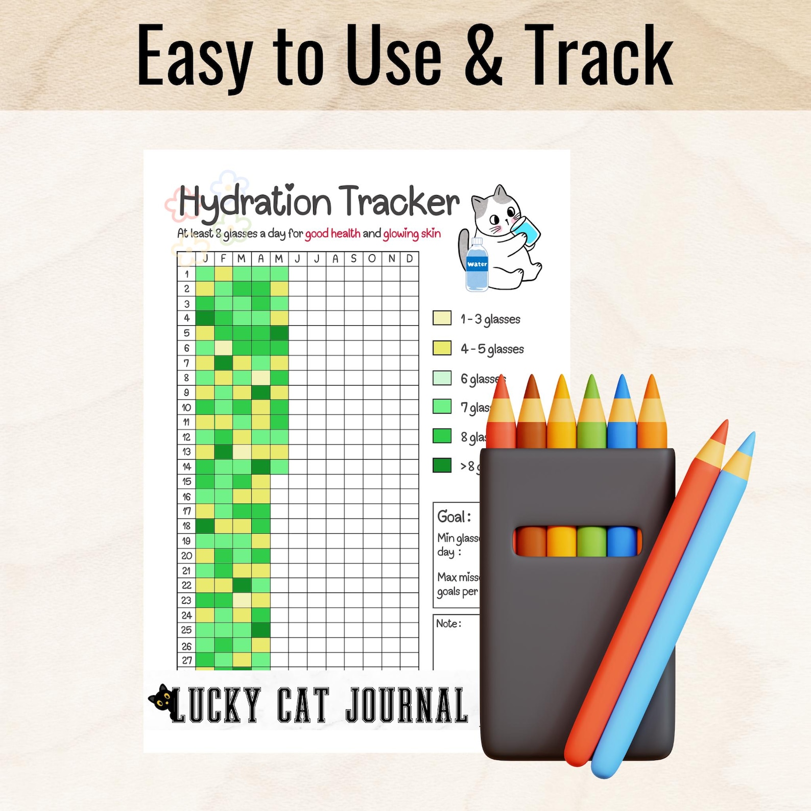 Hydration Tracker, Track Your Water Intake, Daily Water Tracker ...