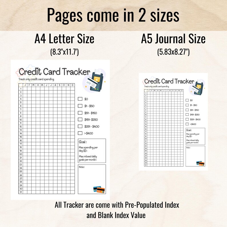 Credit Card Spending Tracker: Printable Financial Planner, Expense Log ...