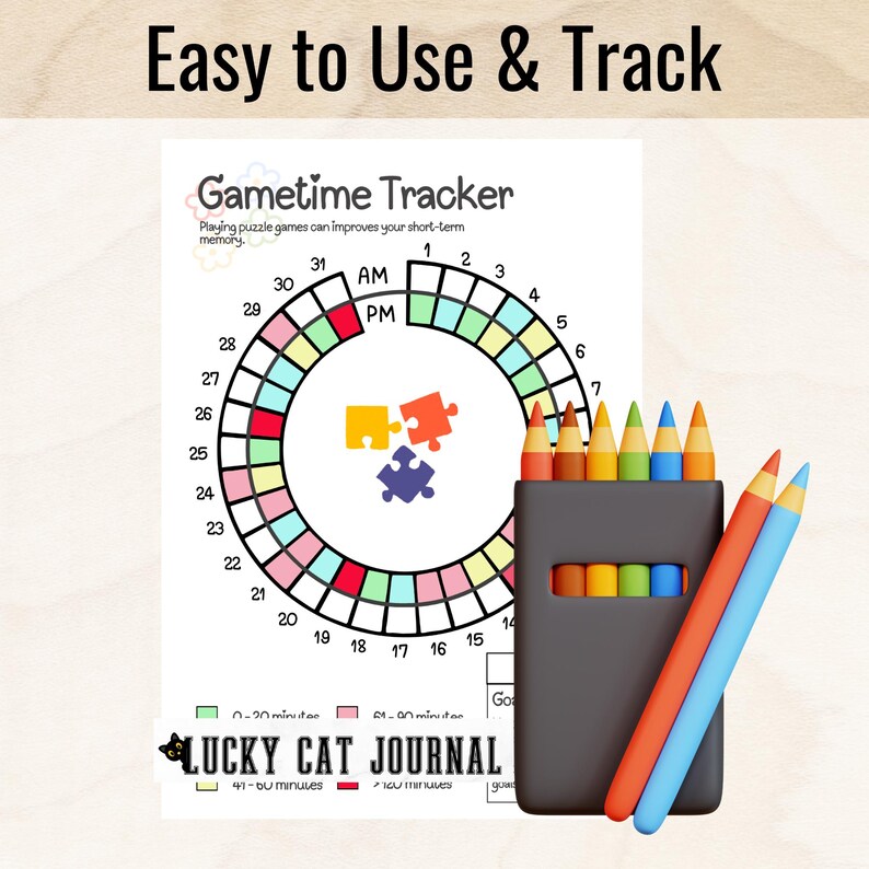 Monthly Gametime Tracker: Printable Game Time Log (PDF) - Etsy