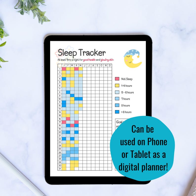 Sleep Tracker: Printable Sleep Log, Health Journal Sheet - Etsy
