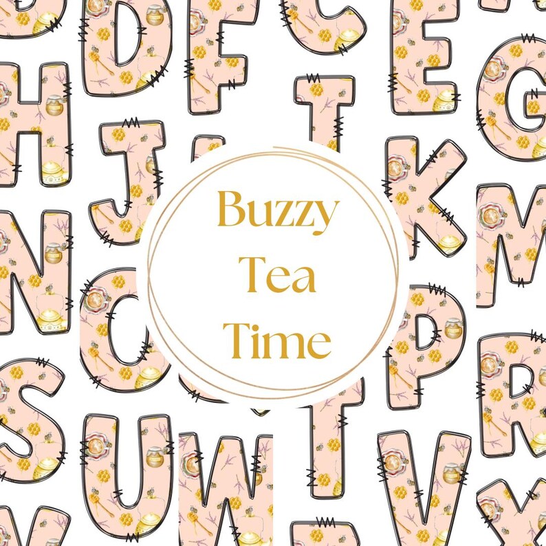 Doodle Alphabet PNG - Etsy