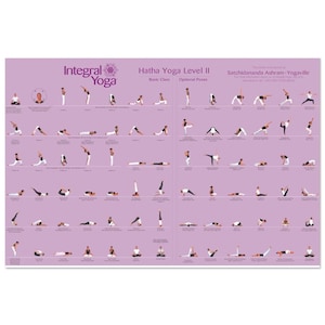 Integral Yoga Hatha Level II Asana Chart - Gallery Art Panel - Etsy