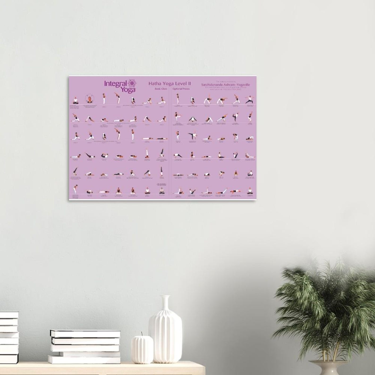 Integral Yoga Hatha Level II Asana Chart - Gallery Art Panel - Etsy