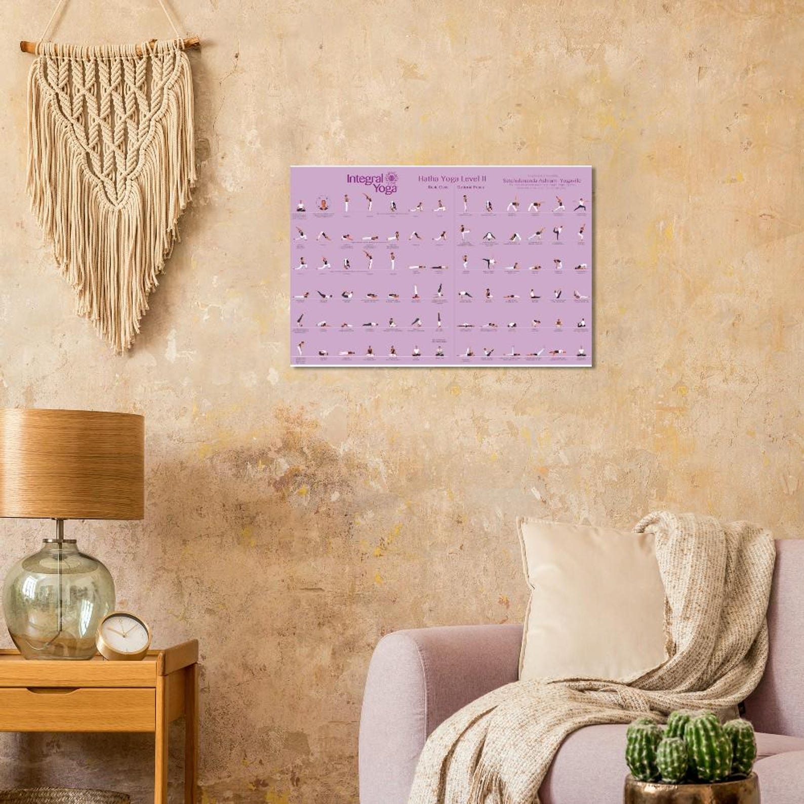 Integral Yoga Hatha Level II Asana Chart - Gallery Art Panel - Etsy