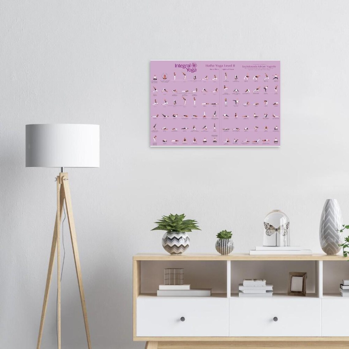 Integral Yoga Hatha Level II Asana Chart - Gallery Art Panel - Etsy