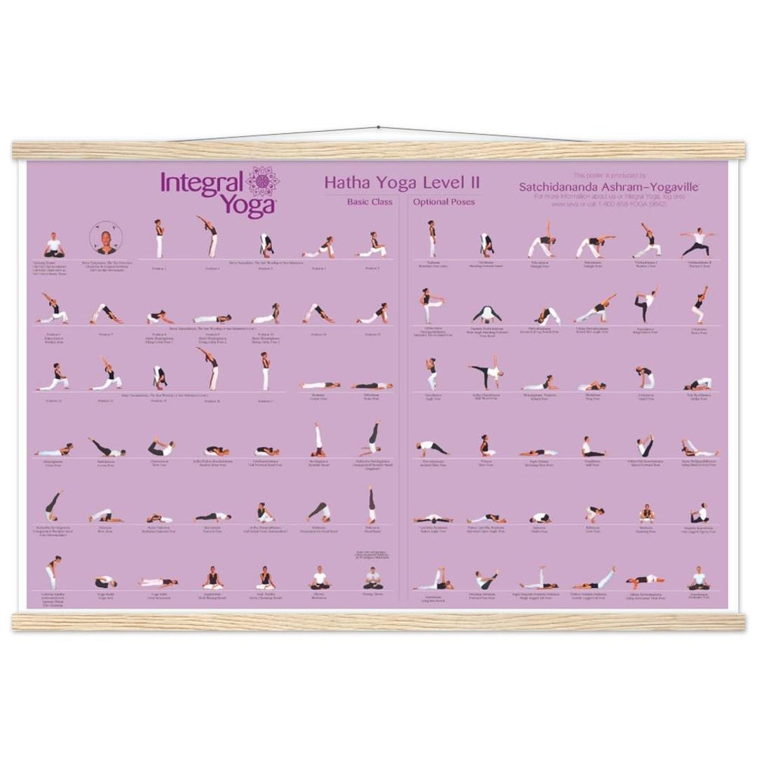 Integral Yoga Hatha Level II Asana Chart - Premium Matte Paper Poster ...