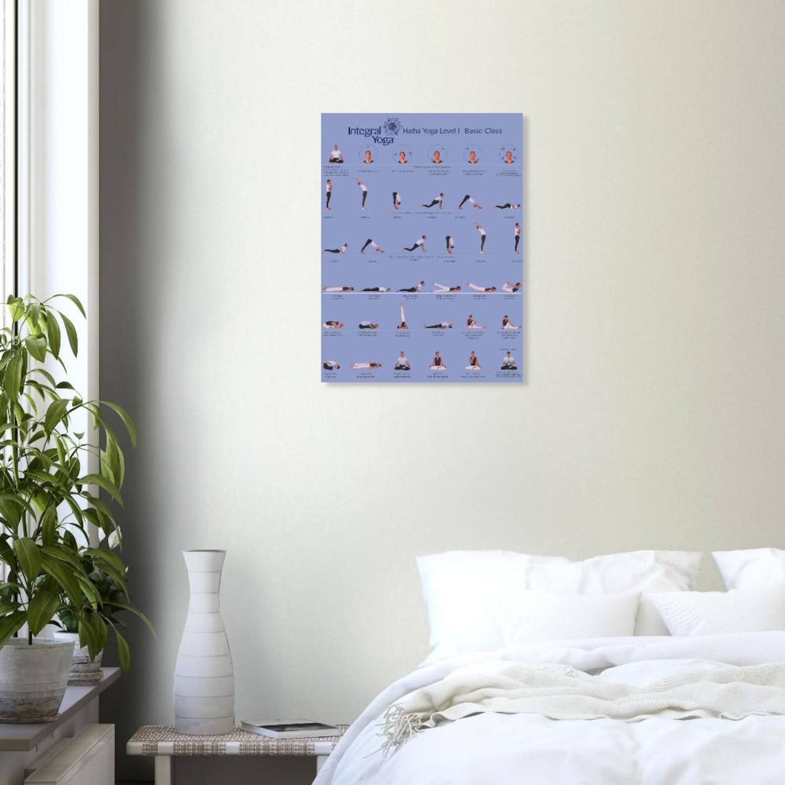 Integral Yoga Hatha Level 1 Asana Chart - Gallery Art Panel - Etsy