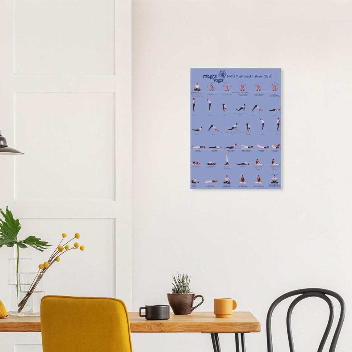 Integral Yoga Hatha Level 1 Asana Chart - Gallery Art Panel - Etsy
