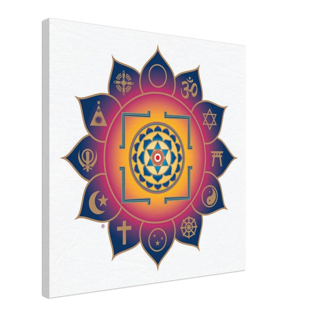 Integral Yoga All Faiths Yantra on Canvas - Etsy
