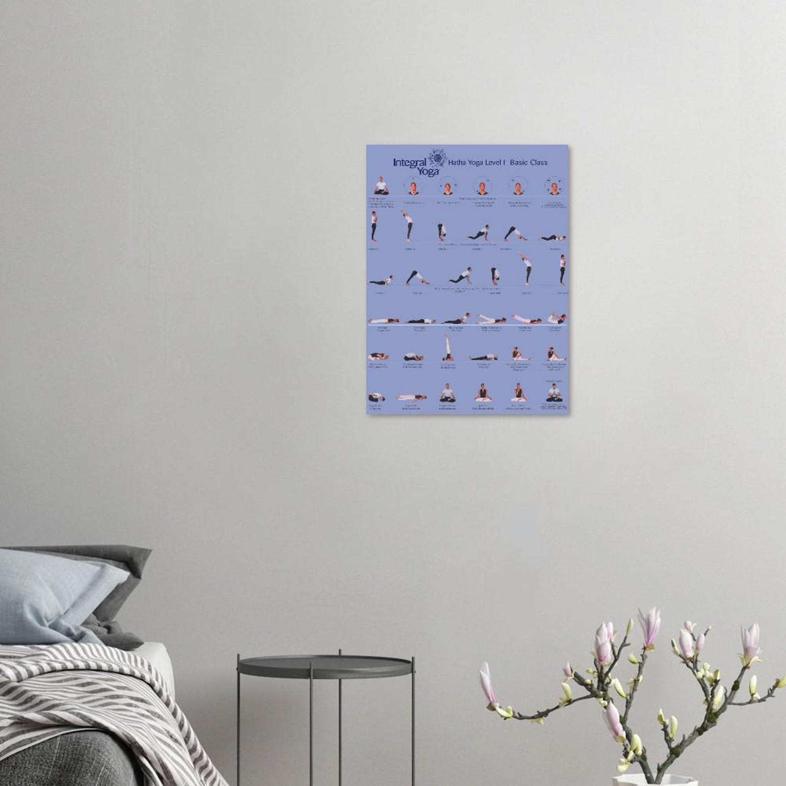 Integral Yoga Hatha Level 1 Asana Chart - Gallery Art Panel - Etsy