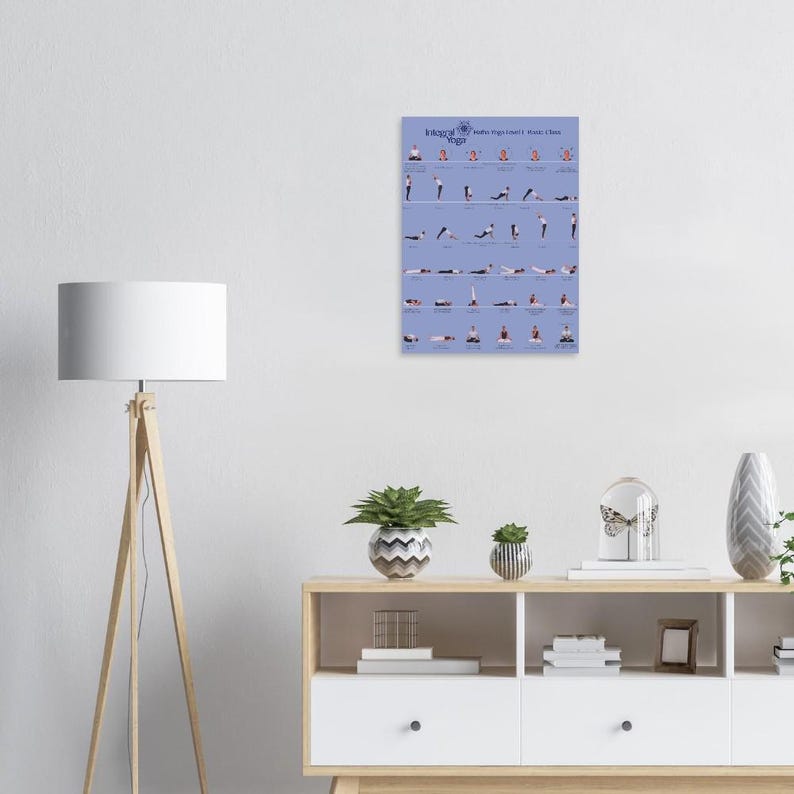 Integral Yoga Hatha Level 1 Asana Chart - Gallery Art Panel - Etsy