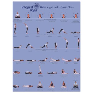 Integral Yoga Hatha Level 1 Asana Chart - Gallery Art Panel - Etsy