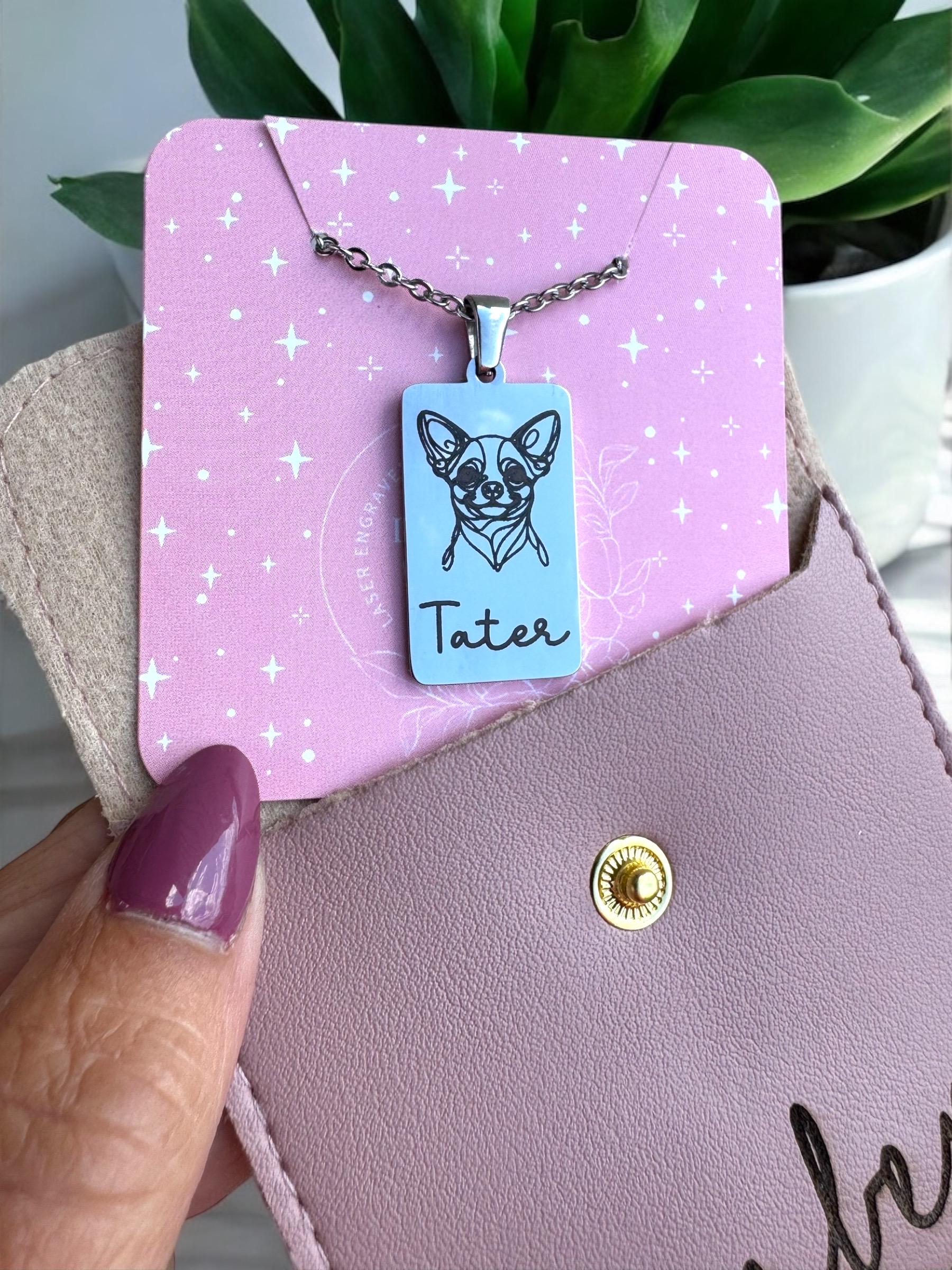Custom Dog Breed Necklace | Personalized Engraved Pendant With Name - Etsy