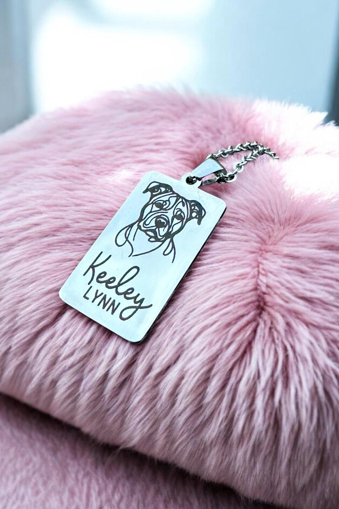 Custom Dog Breed Necklace | Personalized Engraved Pendant With Name - Etsy