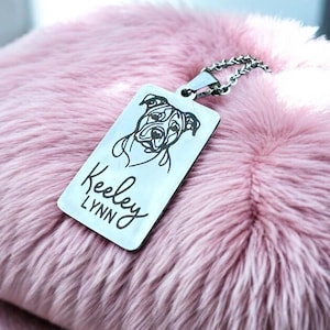 Custom Dog Breed Necklace | Personalized Engraved Pendant With Name - Etsy