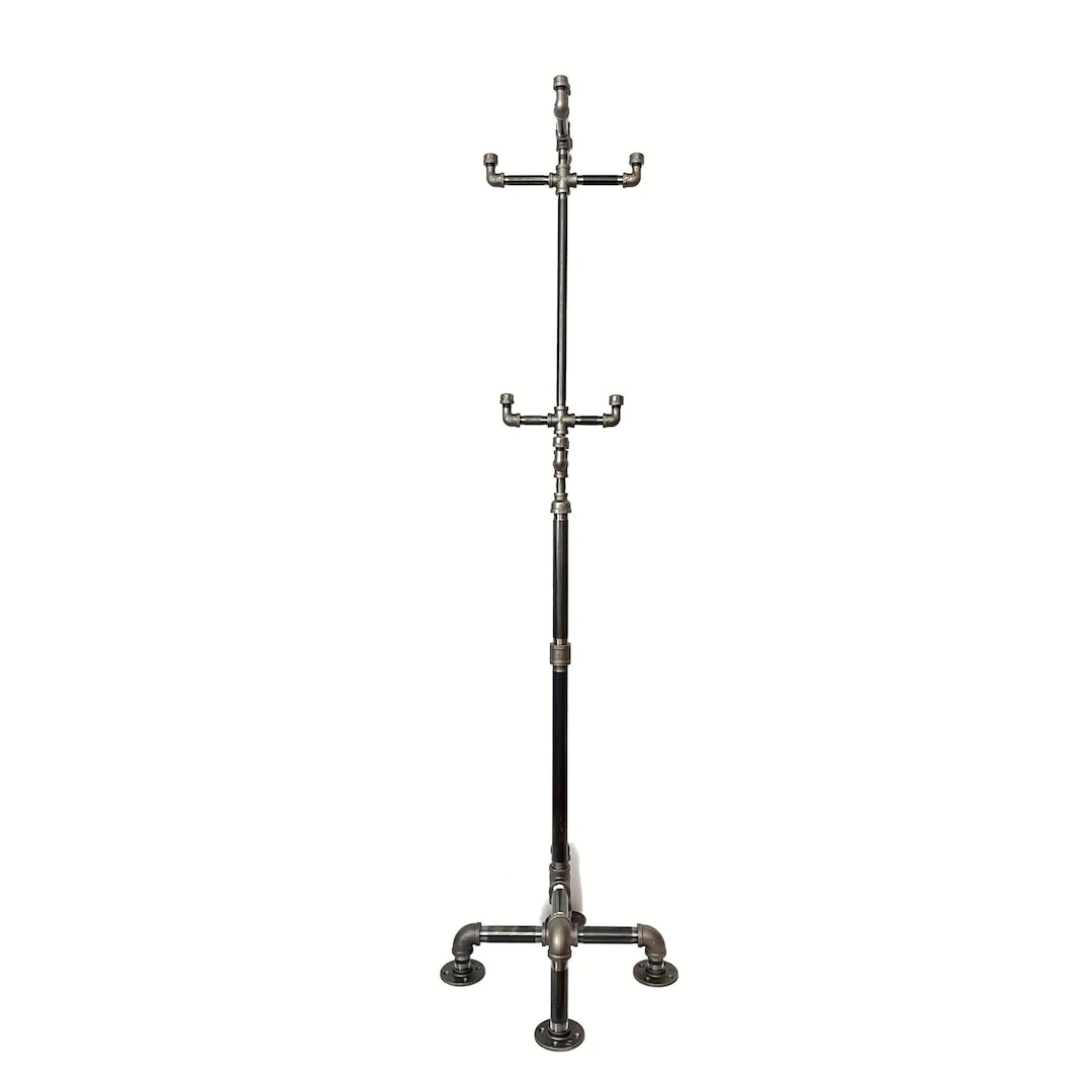 Industrial Coat Rack Stand | Unique and Rugged Freestanding With 8 ...