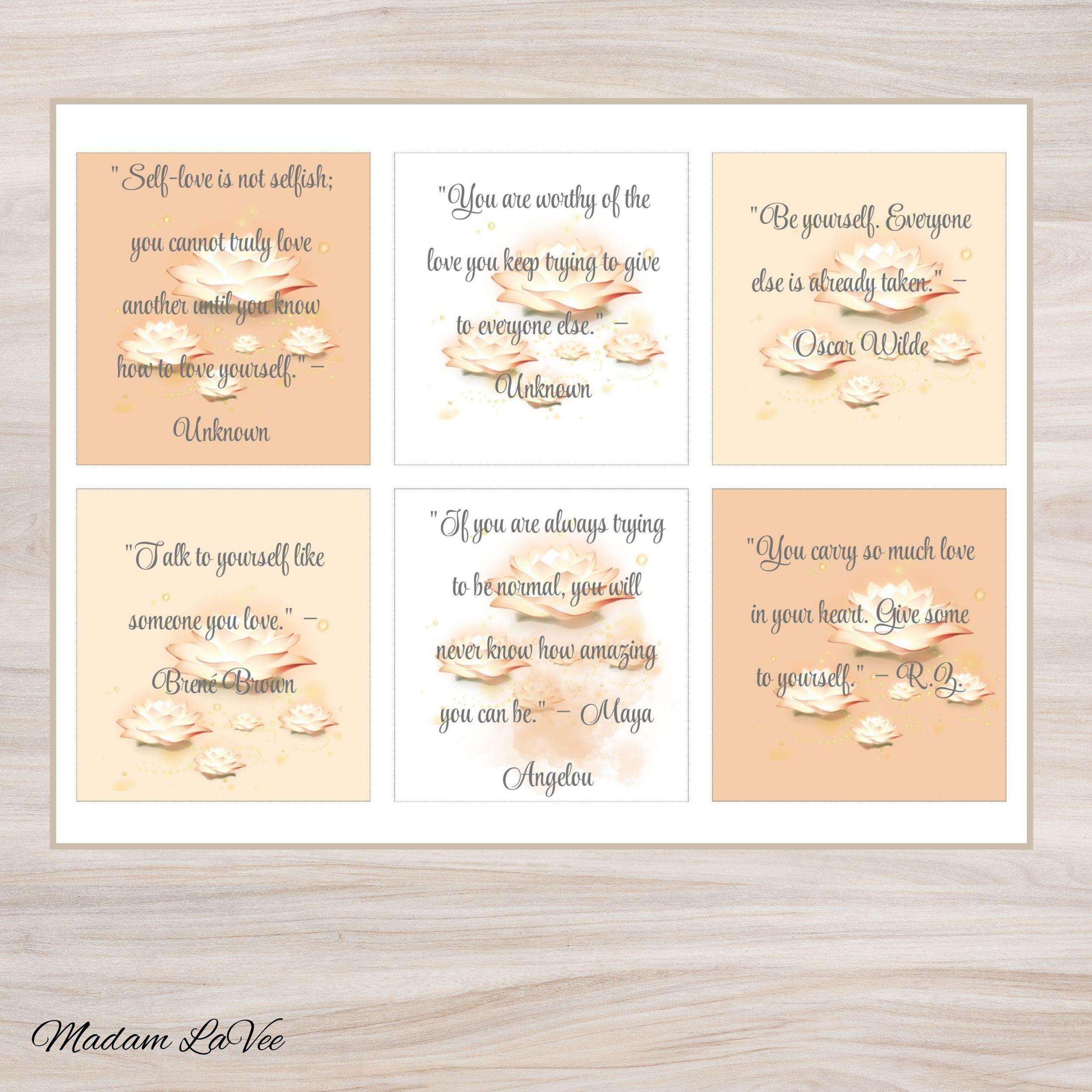 30 Printable Self-love Affirmation Cards Transform Your Mindset & Boost ...