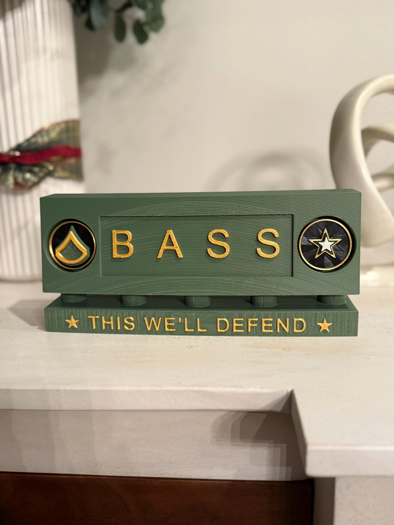 Custom 3D Printed Military Desk Plaque - Etsy