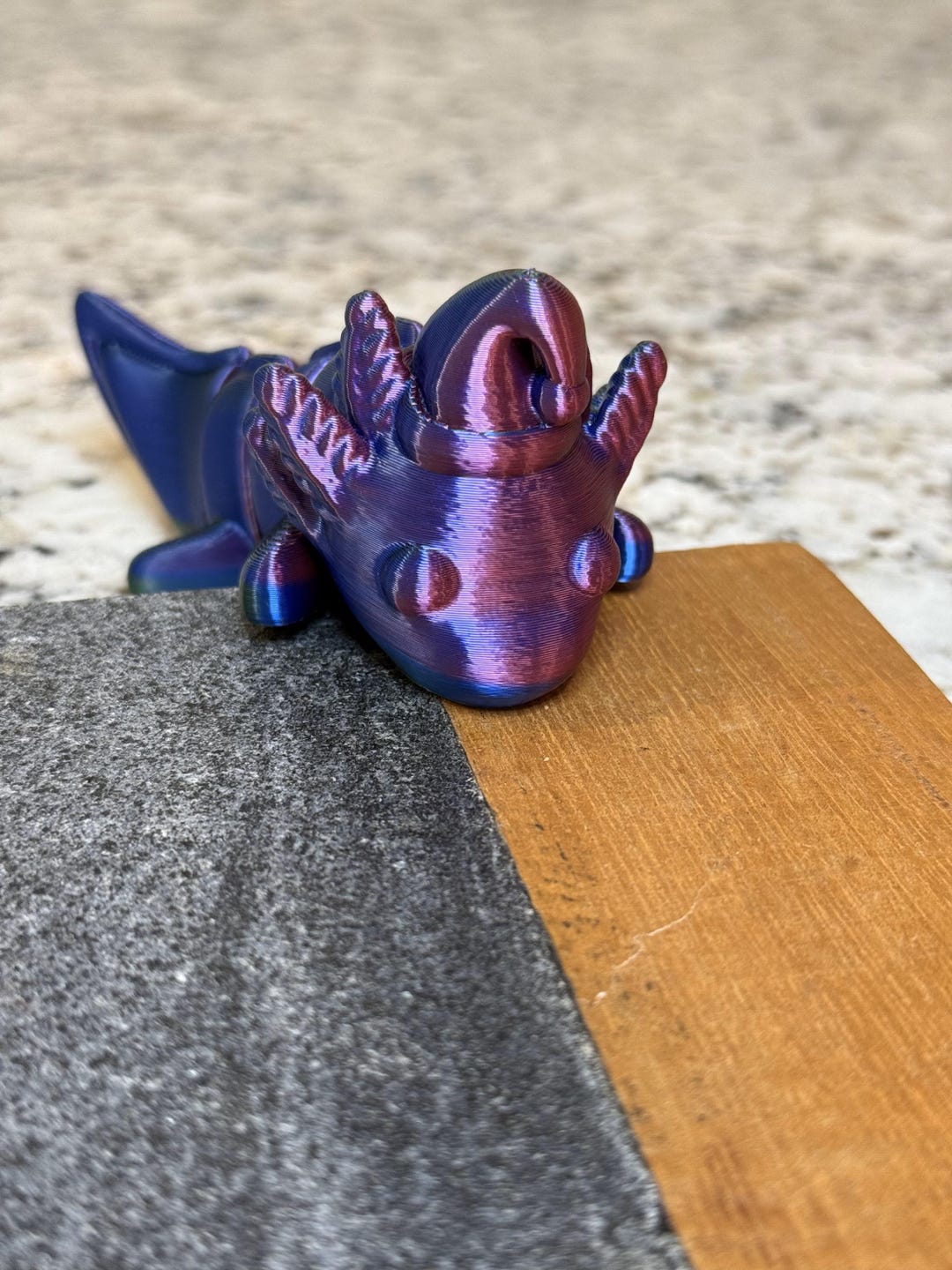 3D Printed Christmas Axolotl Figurine Cute Axolotl Gift Desk Decor ...