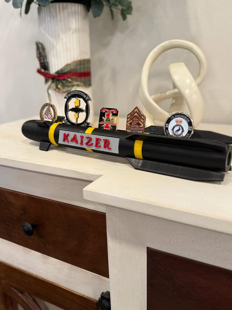 Hellfire Missile Challenge Coin Display: Military Veteran Gift - Etsy