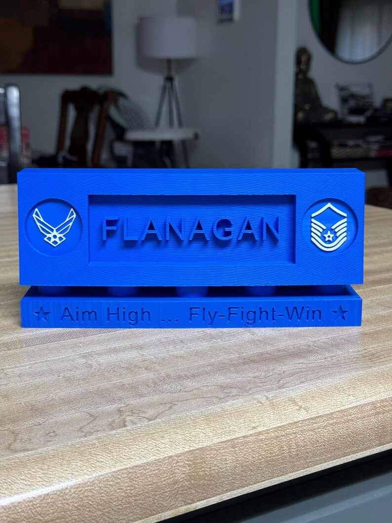 Custom 3D Printed Military Desk Plaque - Etsy
