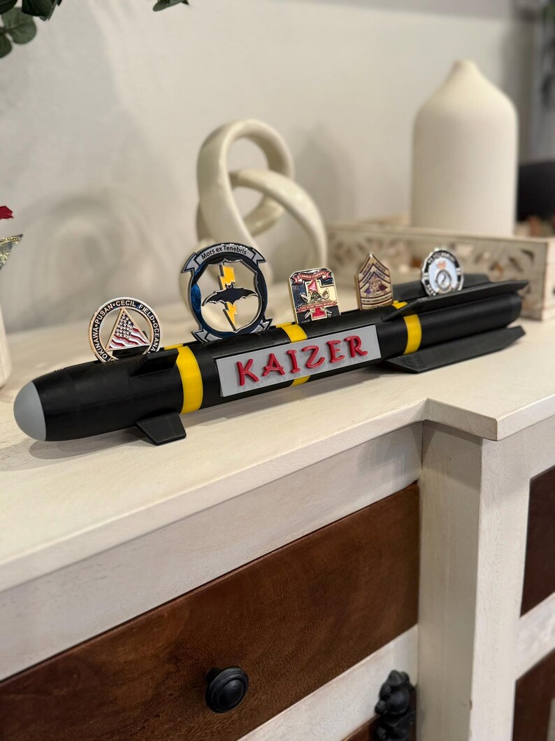 Hellfire Missile Challenge Coin Display: Military Veteran Gift - Etsy