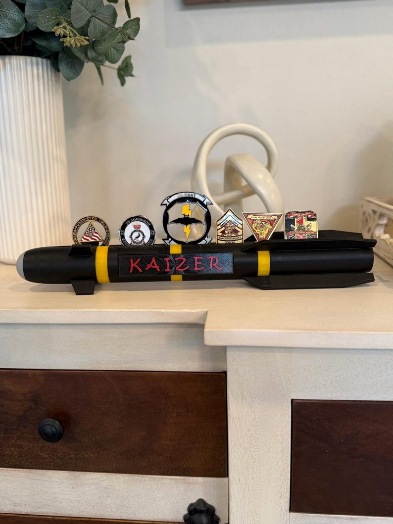 Hellfire Missile Challenge Coin Display: Military Veteran Gift - Etsy