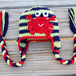 Crochet Pattern. Crochet Crab Hat Pattern. Baby Crochet Hat Pattern ...